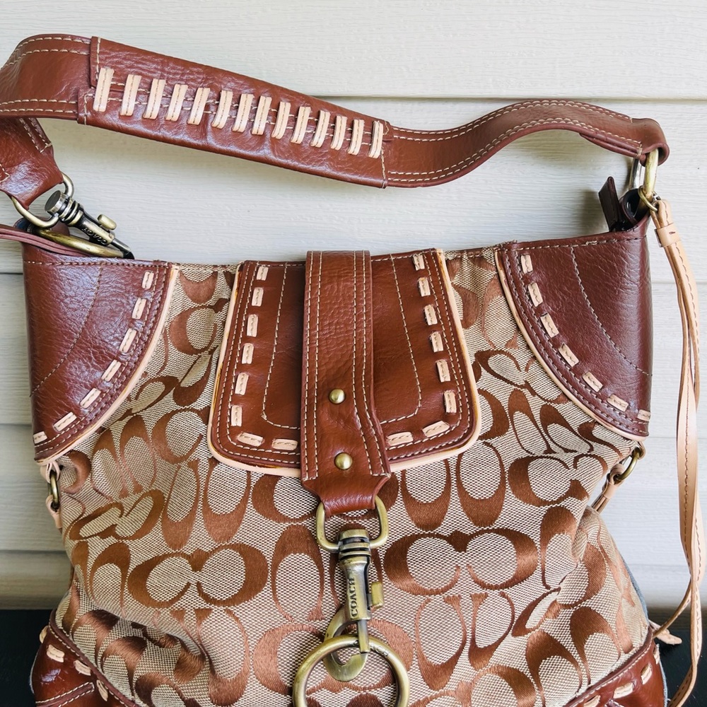 Coach Soho Signature Brown Bag - Gem